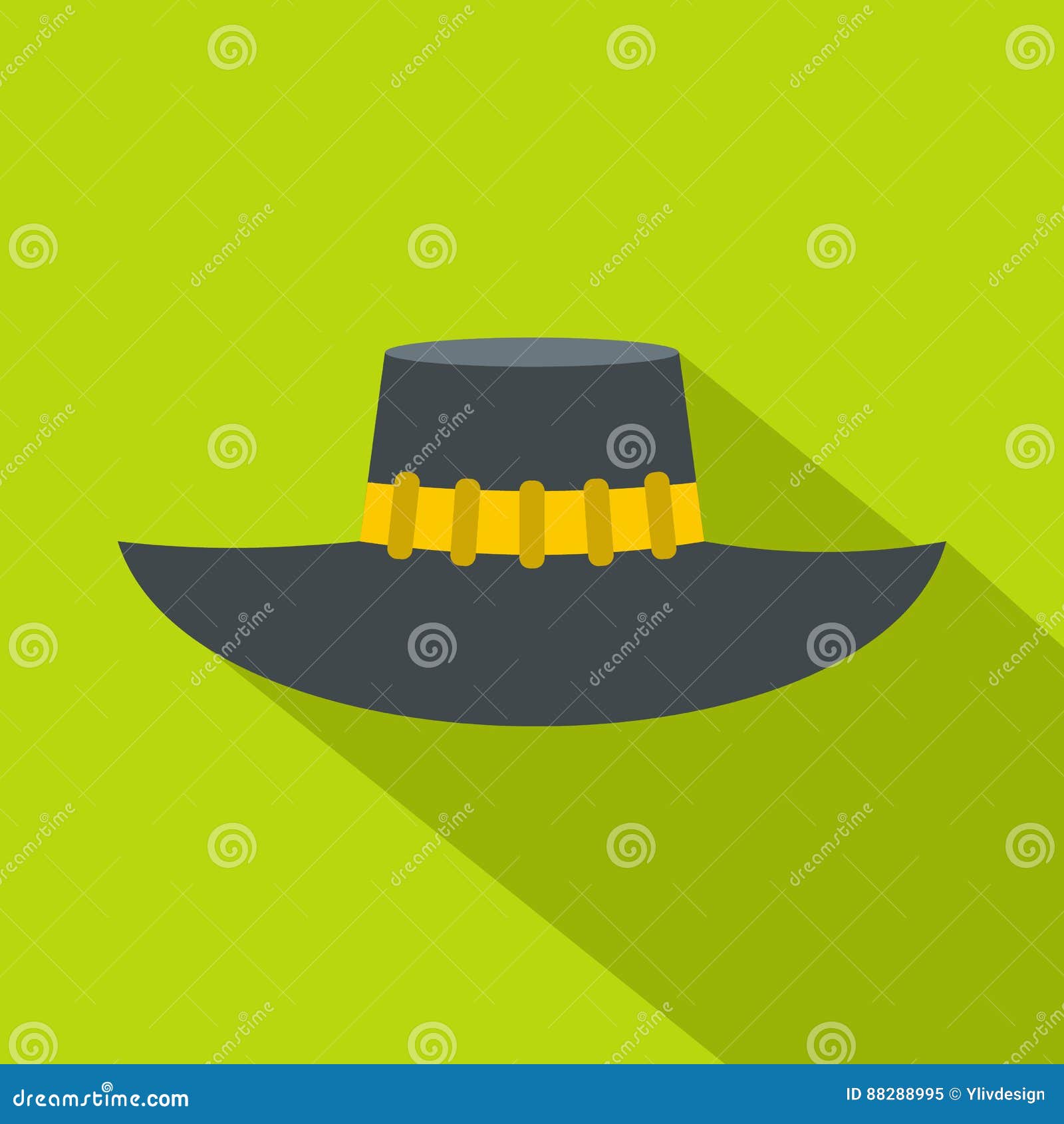 Woman hat icon, flat style stock vector. Illustration of beautiful ...