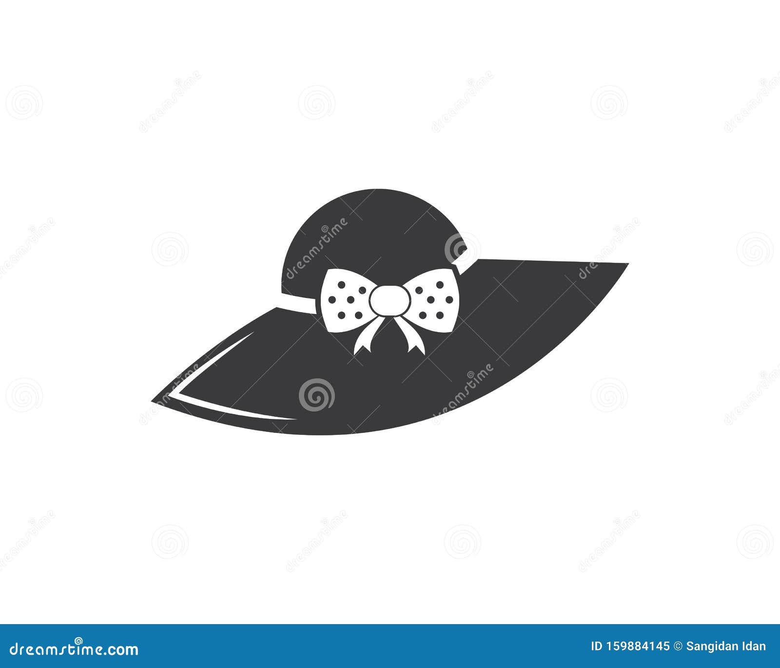 Woman Hat Icon Logo Vector Illustration Design Stock Vector ...