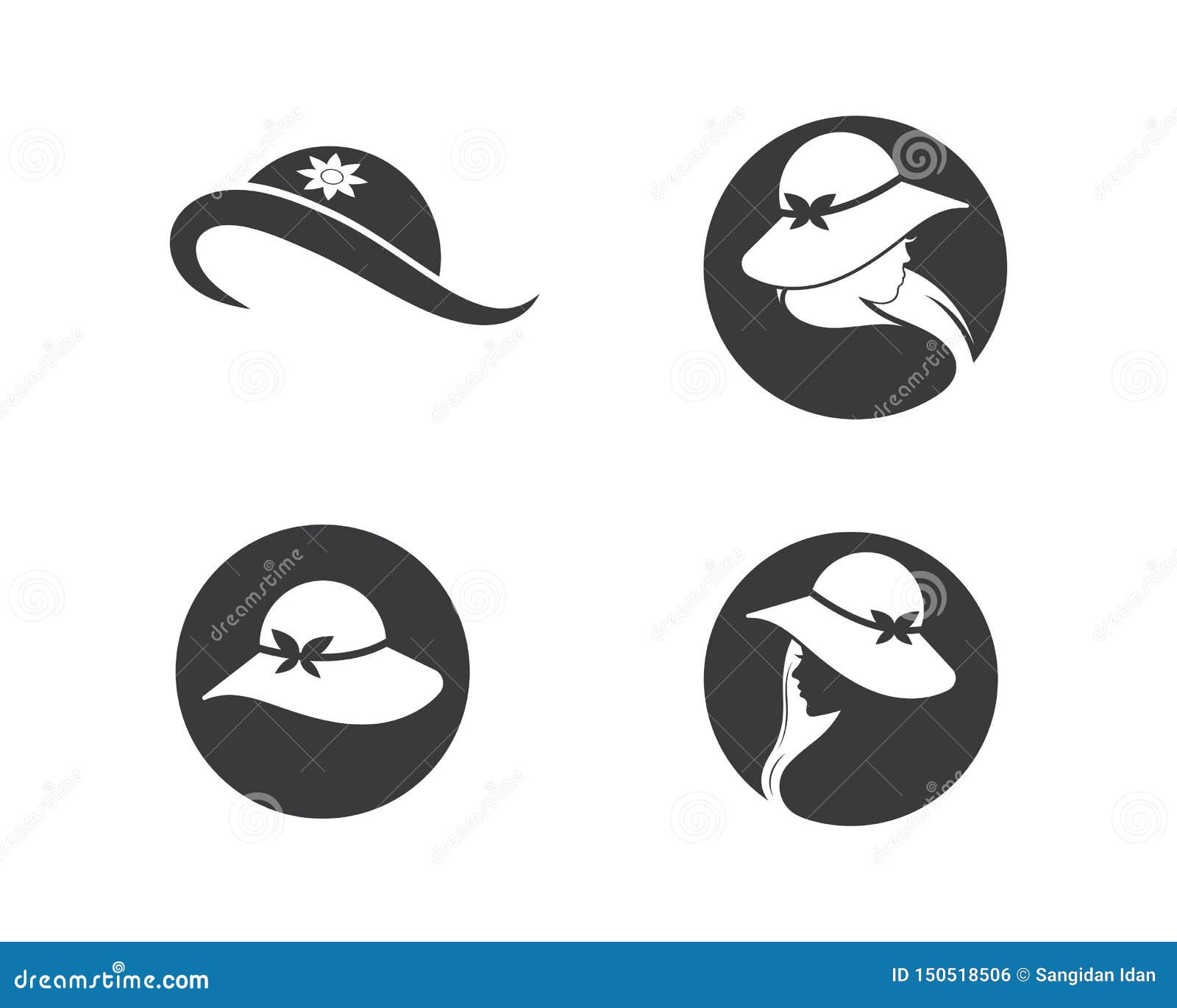 Woman Hat Icon Logo Vector Illustration Design Stock Vector ... Woman Hat Icon Logo Vector Illustration Design Stock Vector ...
