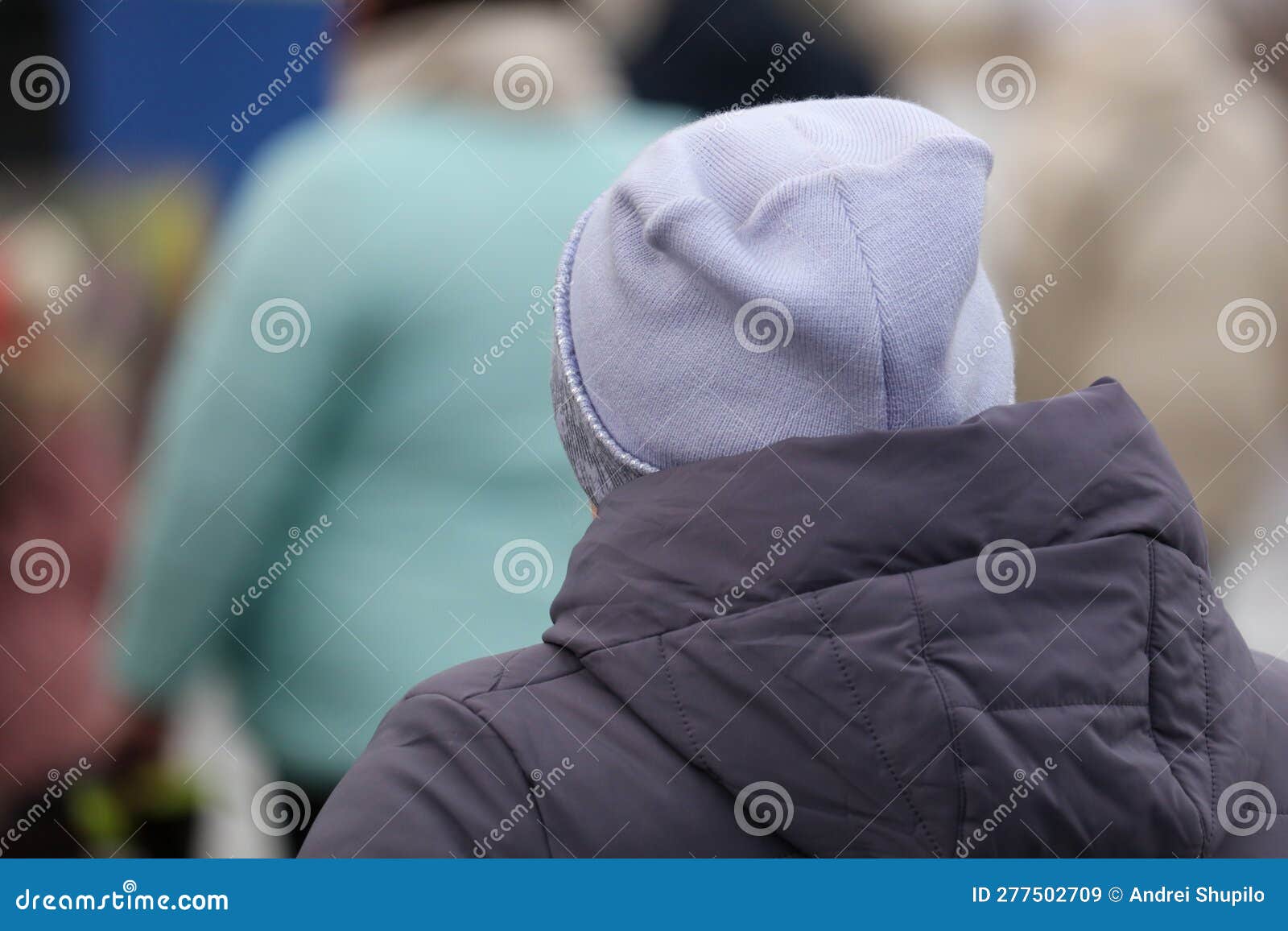 Woman in a Hat in a Jacket. Back View. Stock Image - Image of traveler ...