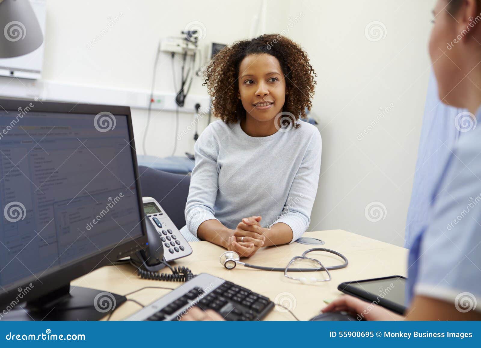 Woman Having Appointment with Nurse Stock Image - Image of patient ...