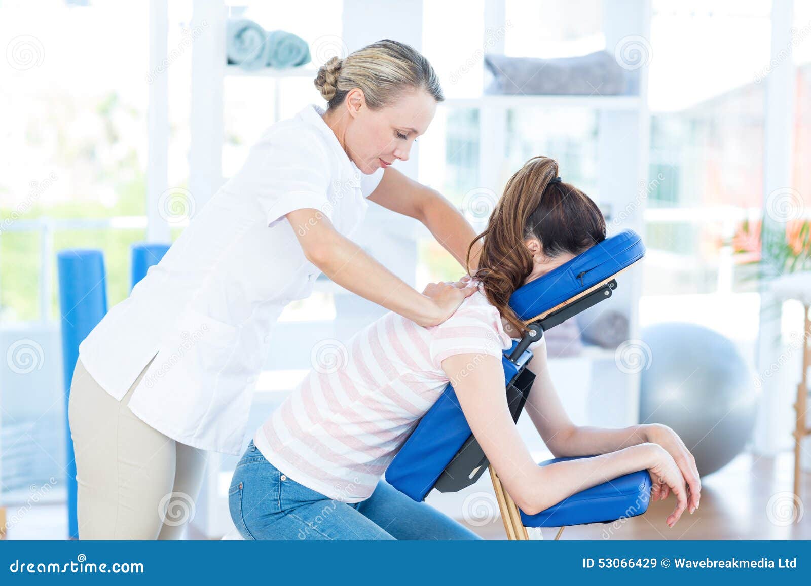 Woman having back massage stock image. Image of adult - 53066429