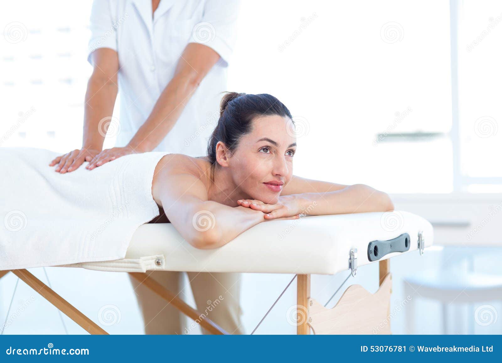 Woman having back massage stock image. Image of happy - 53076781