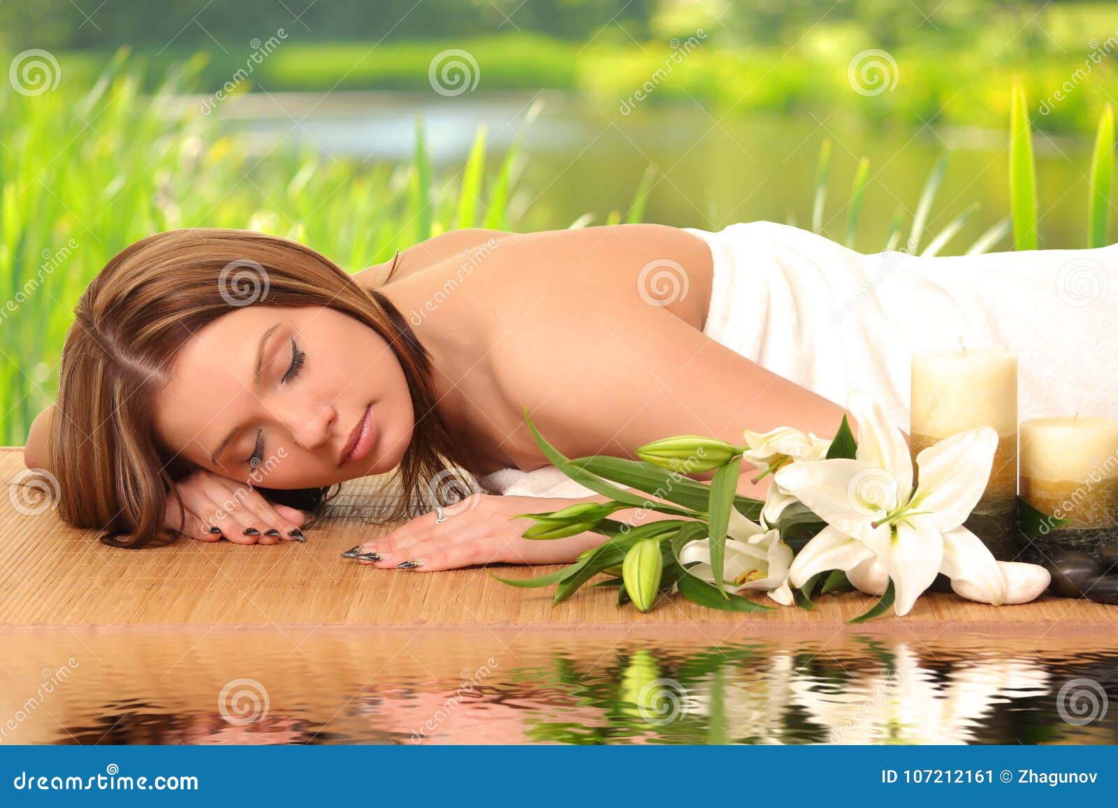 Woman Having Body Care in Spa Stock Image - Image of body, natural ...