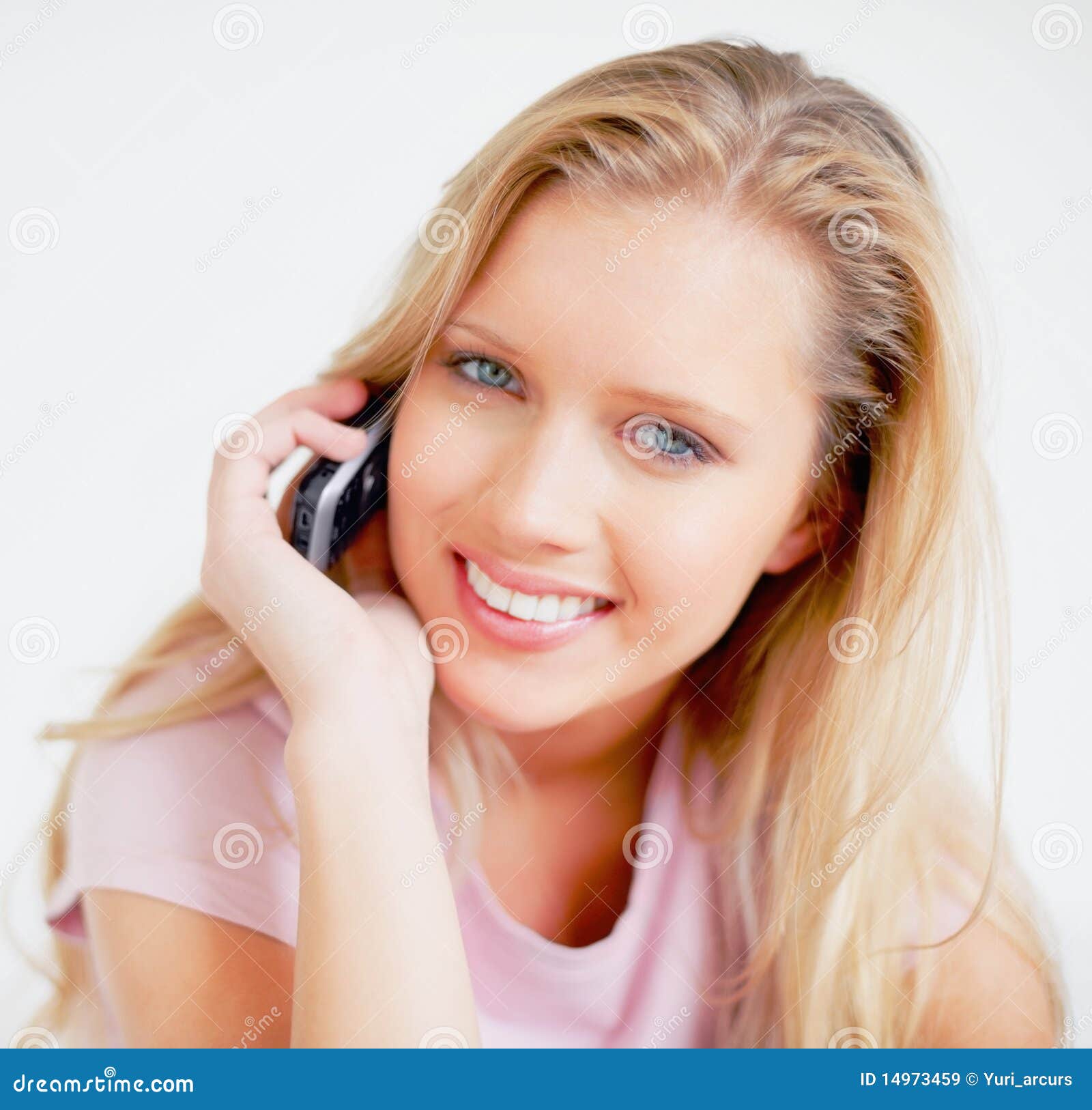Woman Having a Casual Chat Over a Cell Phone Stock Image - Image of ...