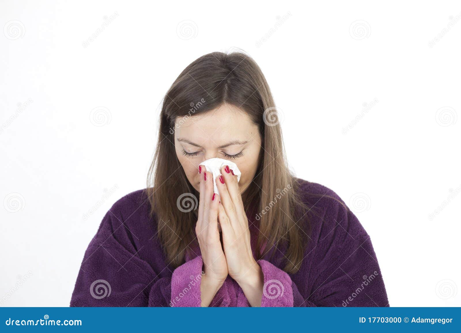 Woman having a cold stock photo. Image of women, adult - 17703000