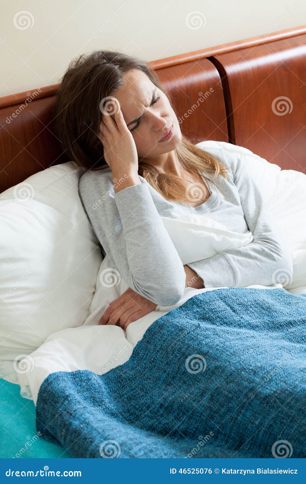 Woman having a cold stock photo. Image of ailing, runny - 46525076
