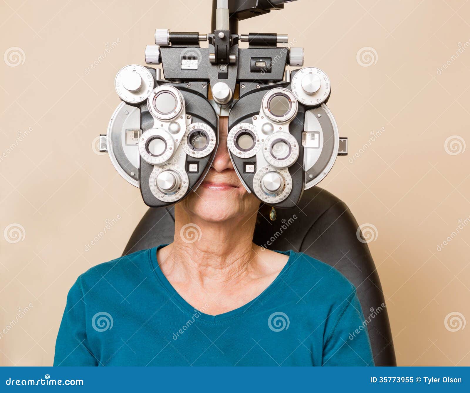 Woman Having an Eye Exam stock image. Image of care, doctor - 35773955