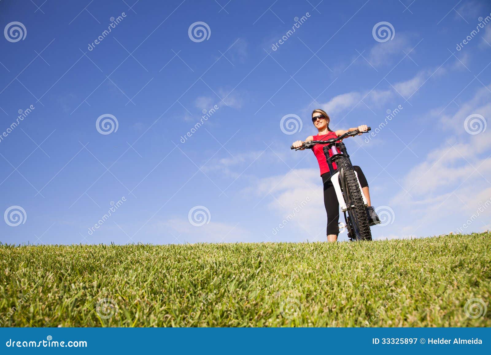 Woman Having Fun on a Bicycle Stock Image - Image of beautiful, bike ...