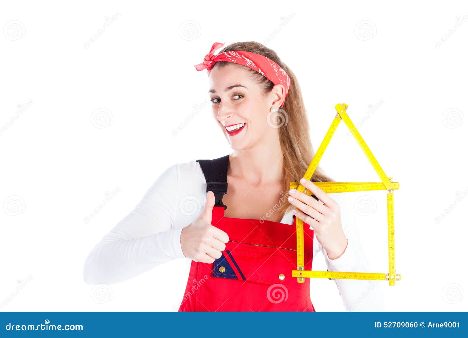 Woman Having Fun at Home Improvement Stock Photo - Image of house ...