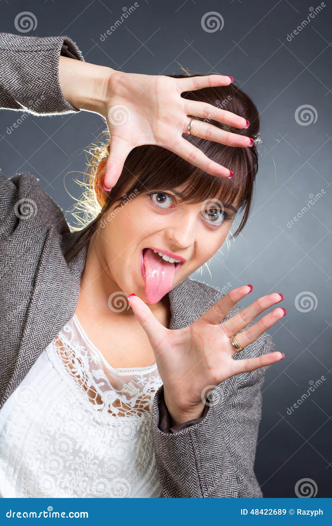 Woman having fun stock image. Image of young, portrait - 48422689