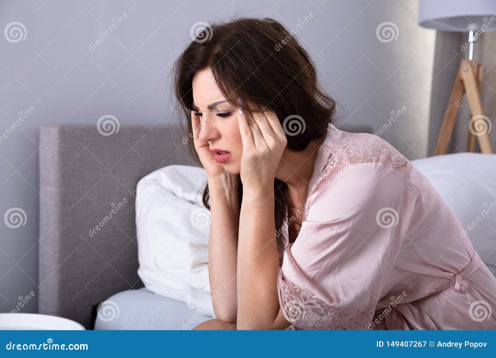 Woman Having Headache stock image. Image of lady, frustration - 149407267