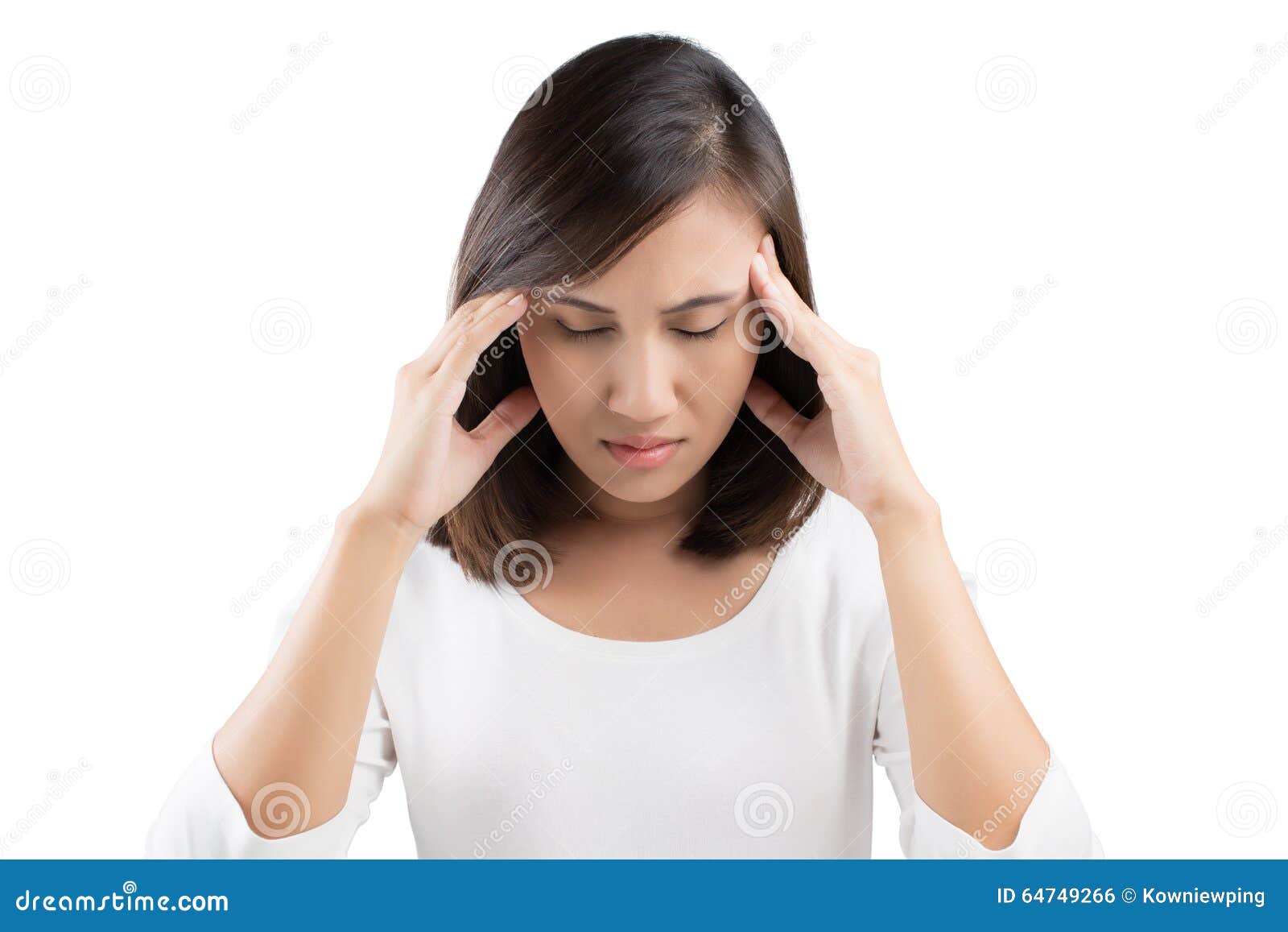 Woman having a headache stock photo. Image of think, meditation - 64749266