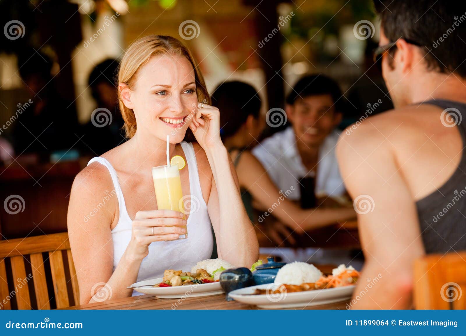 Woman Having Lunch stock photo. Image of confident, caucasian - 11899064
