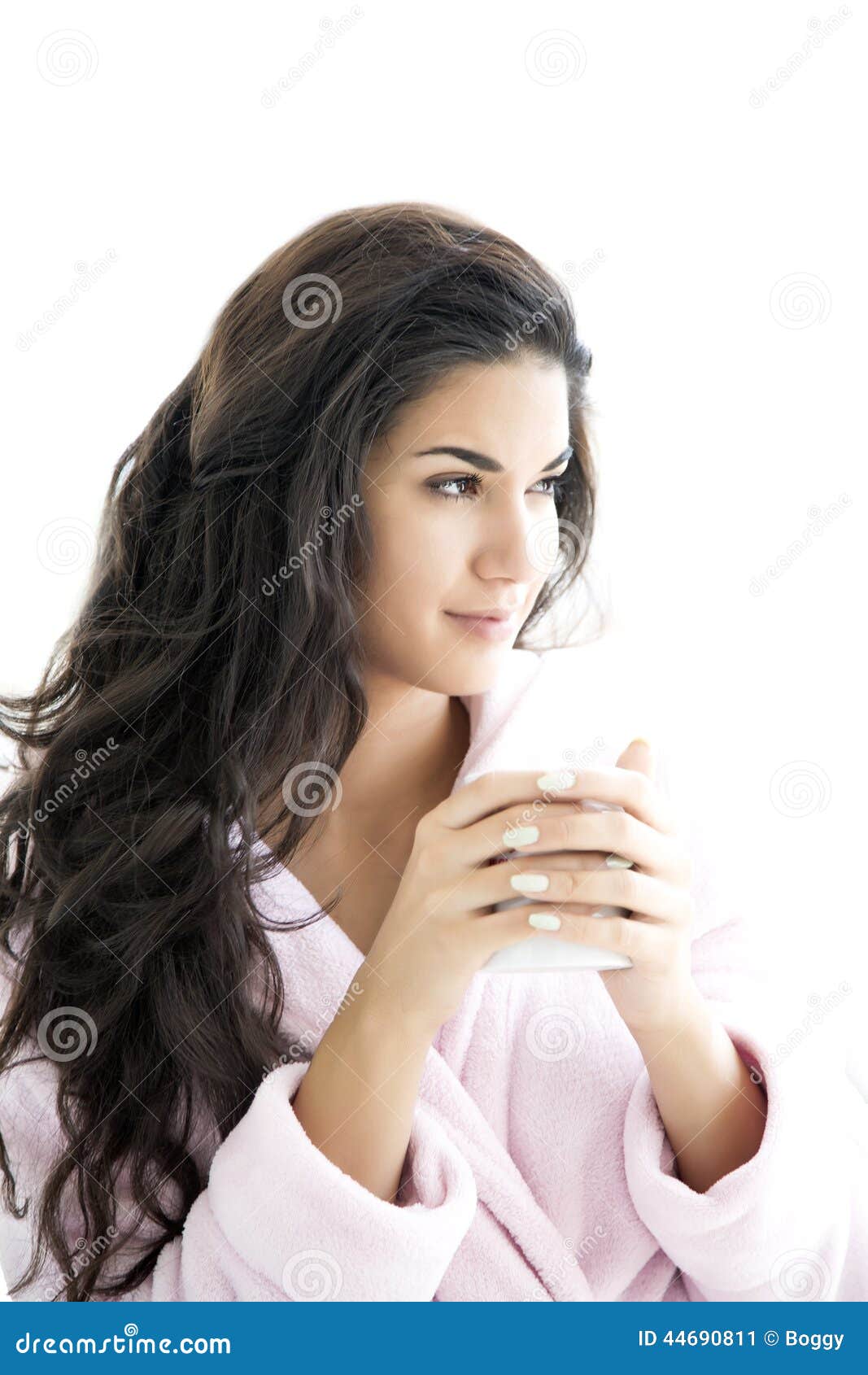Woman Having a Morning Coffee Stock Image - Image of hand, beautiful ...