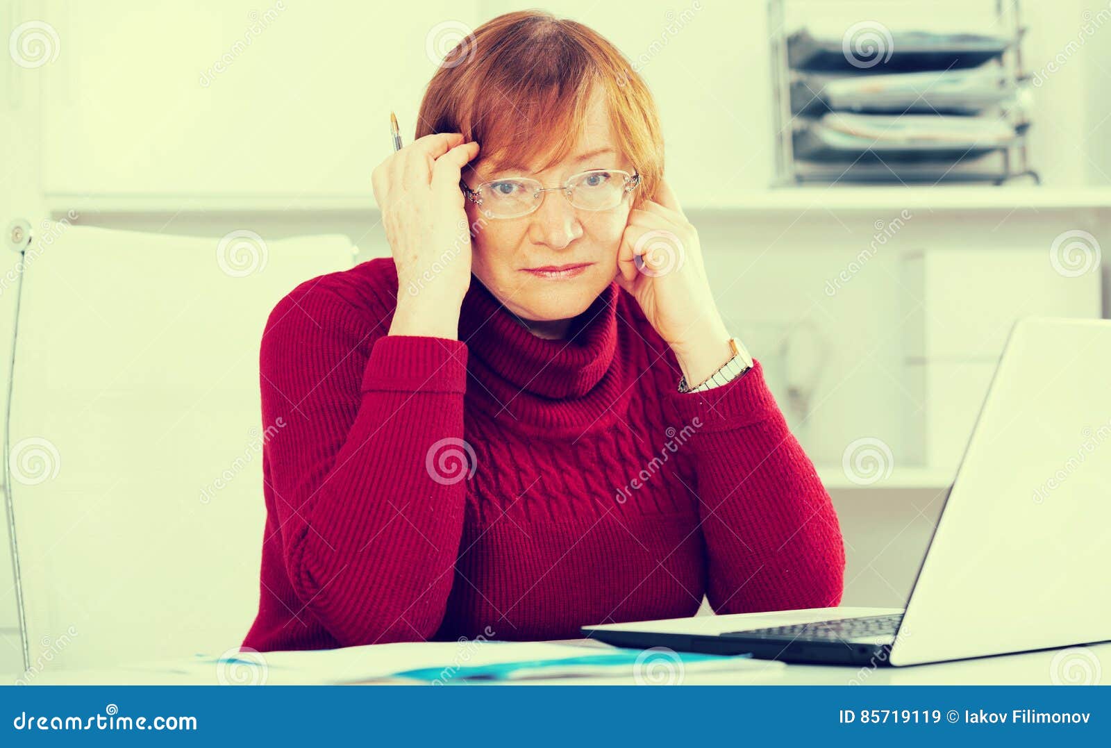 Woman having problem stock image. Image of process, idea - 85719119