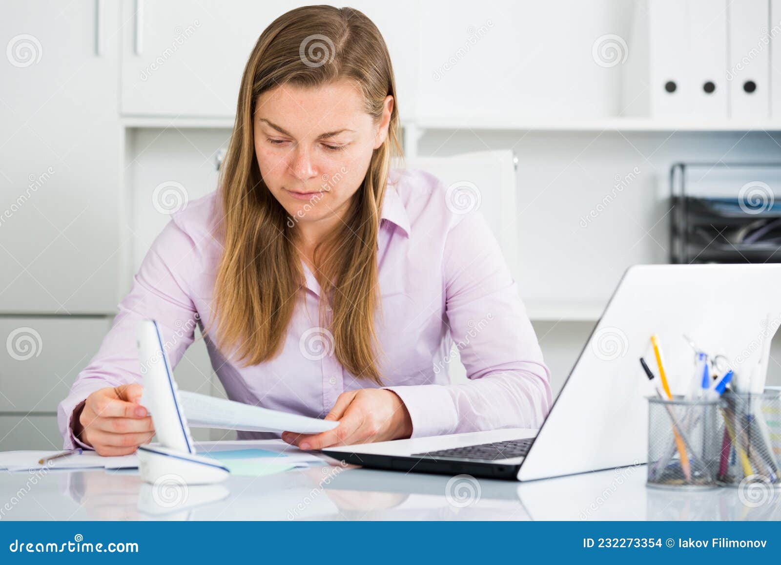Woman Having Problem in Office Stock Photo - Image of challenging ...