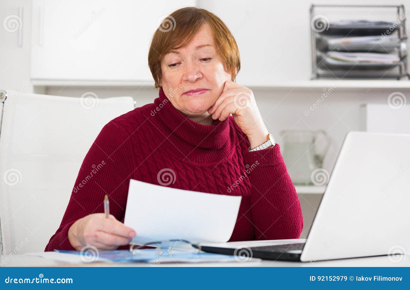 Woman having problem stock image. Image of business, intelligent - 92152979