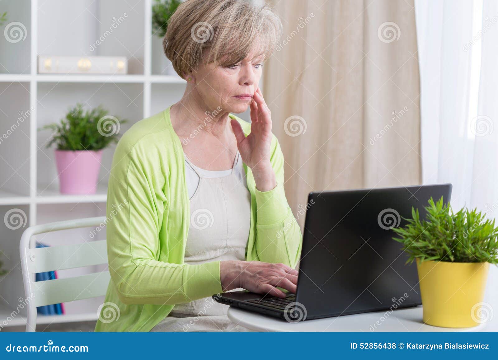 Woman Having Problems with Computer Stock Photo - Image of computer ...