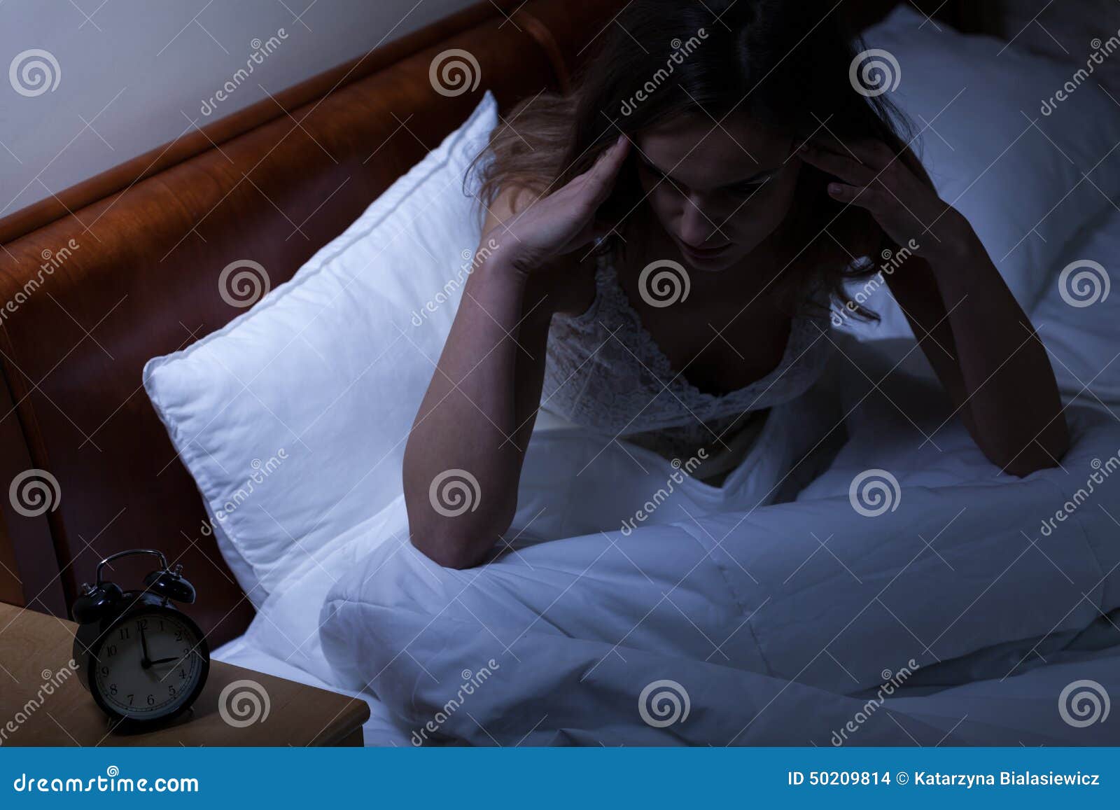 Woman Having Problems with Sleep Stock Photo - Image of awake, problem ...