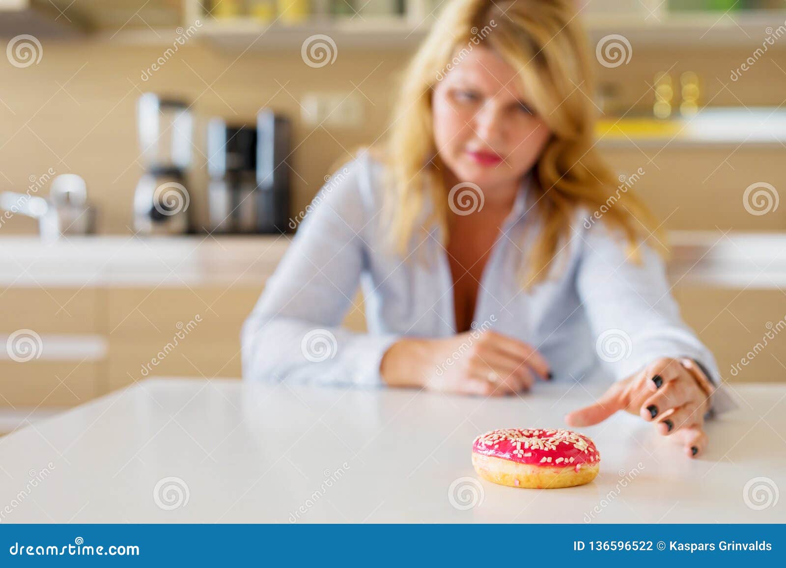 Woman Having Sugar Cravings Stock Photo - Image of eating, dieting ...
