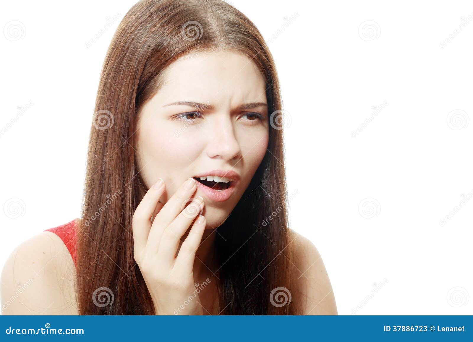 Woman having toothache stock image. Image of problem - 37886723