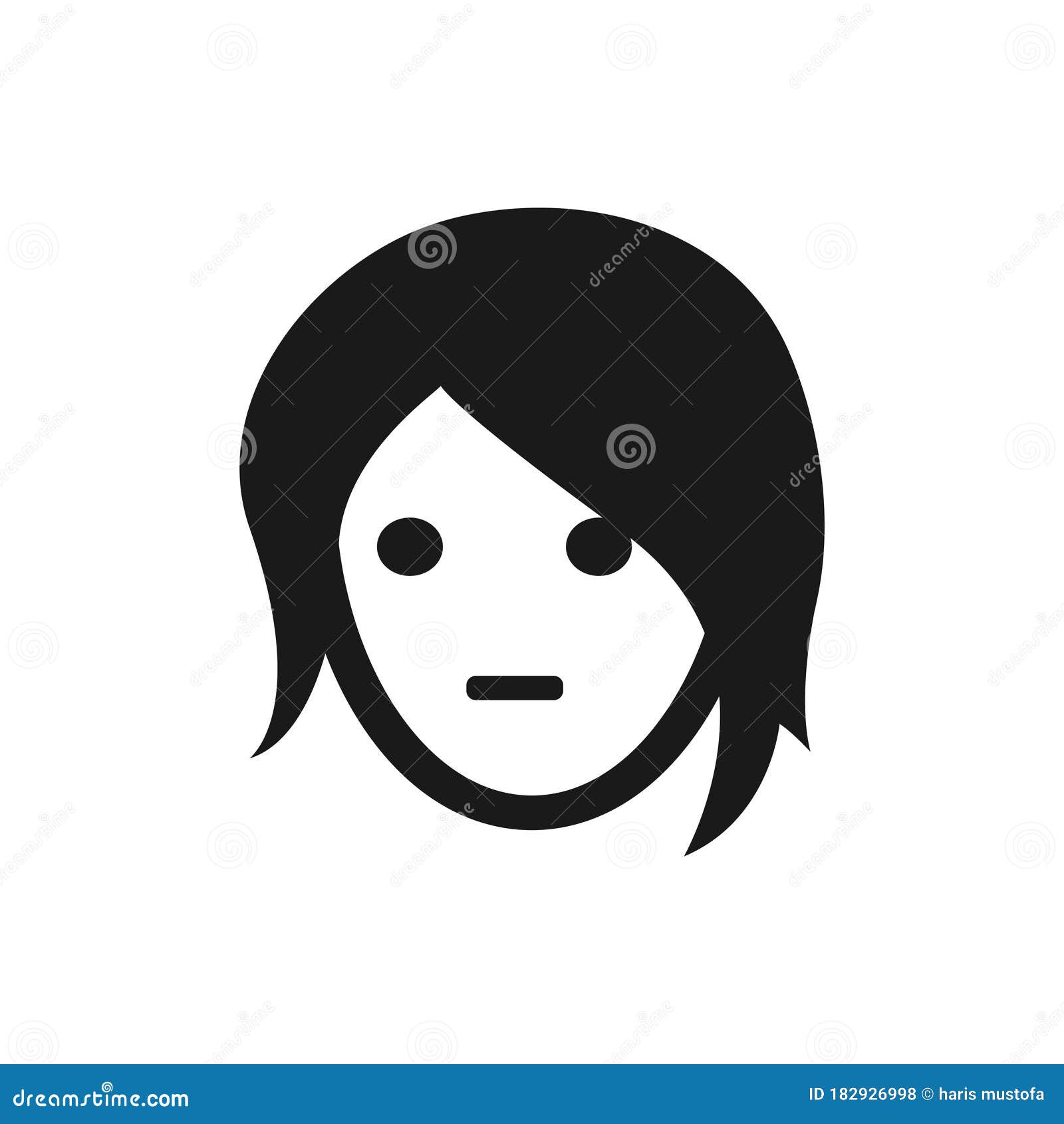 Woman Head Icon Design Template Vector Isolated Stock Illustration ...
