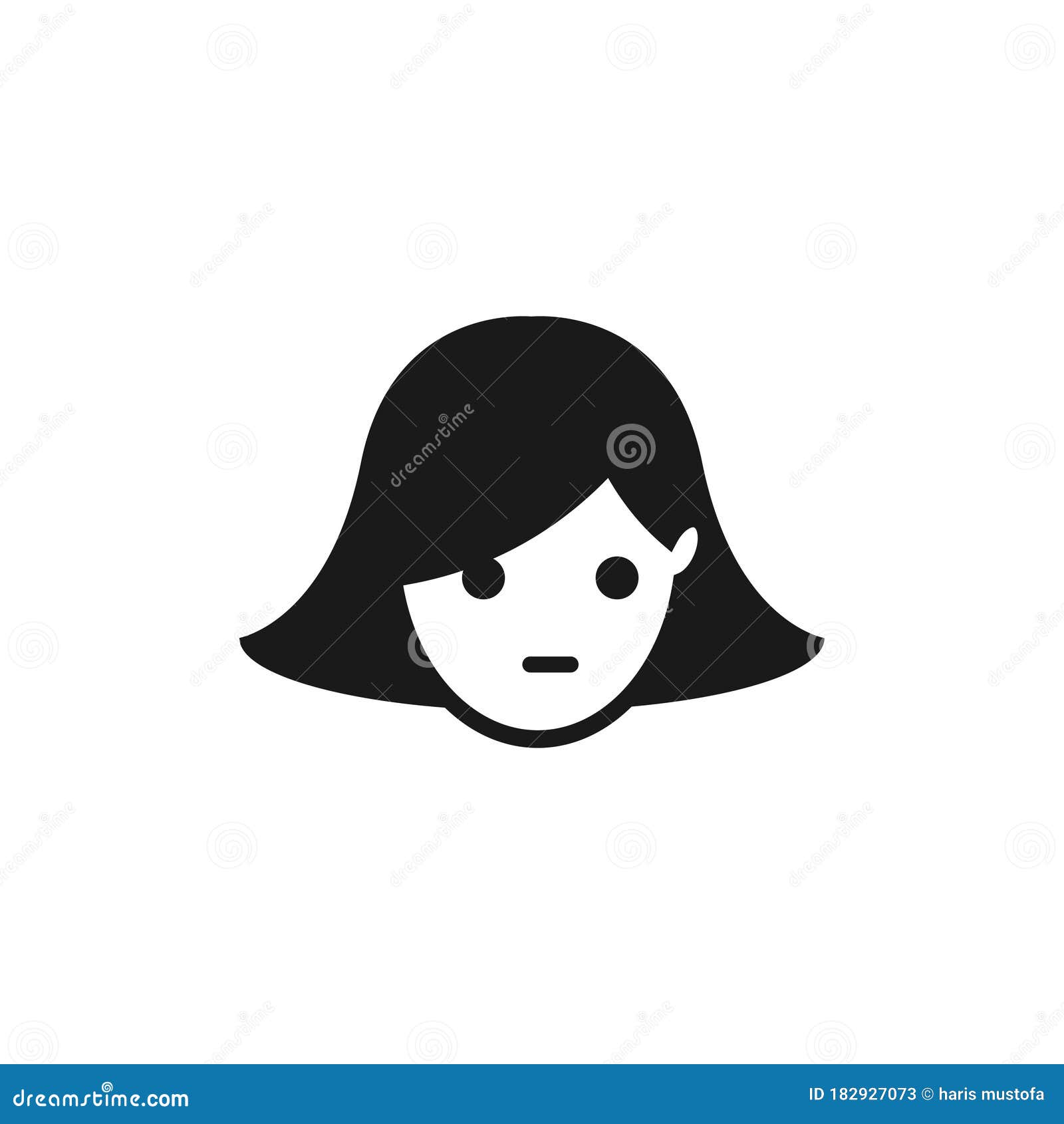 Woman Head Icon Design Template Vector Isolated Stock Illustration ...