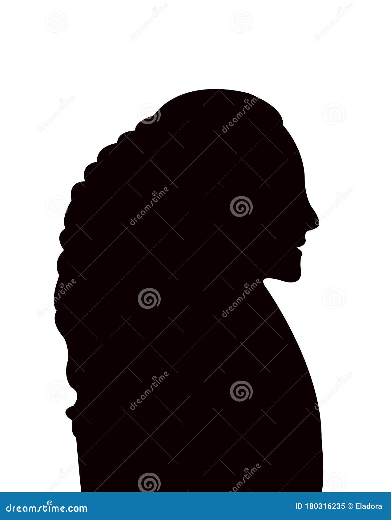 A Woman Head Silhouette Vector Stock Vector - Illustration of white ...