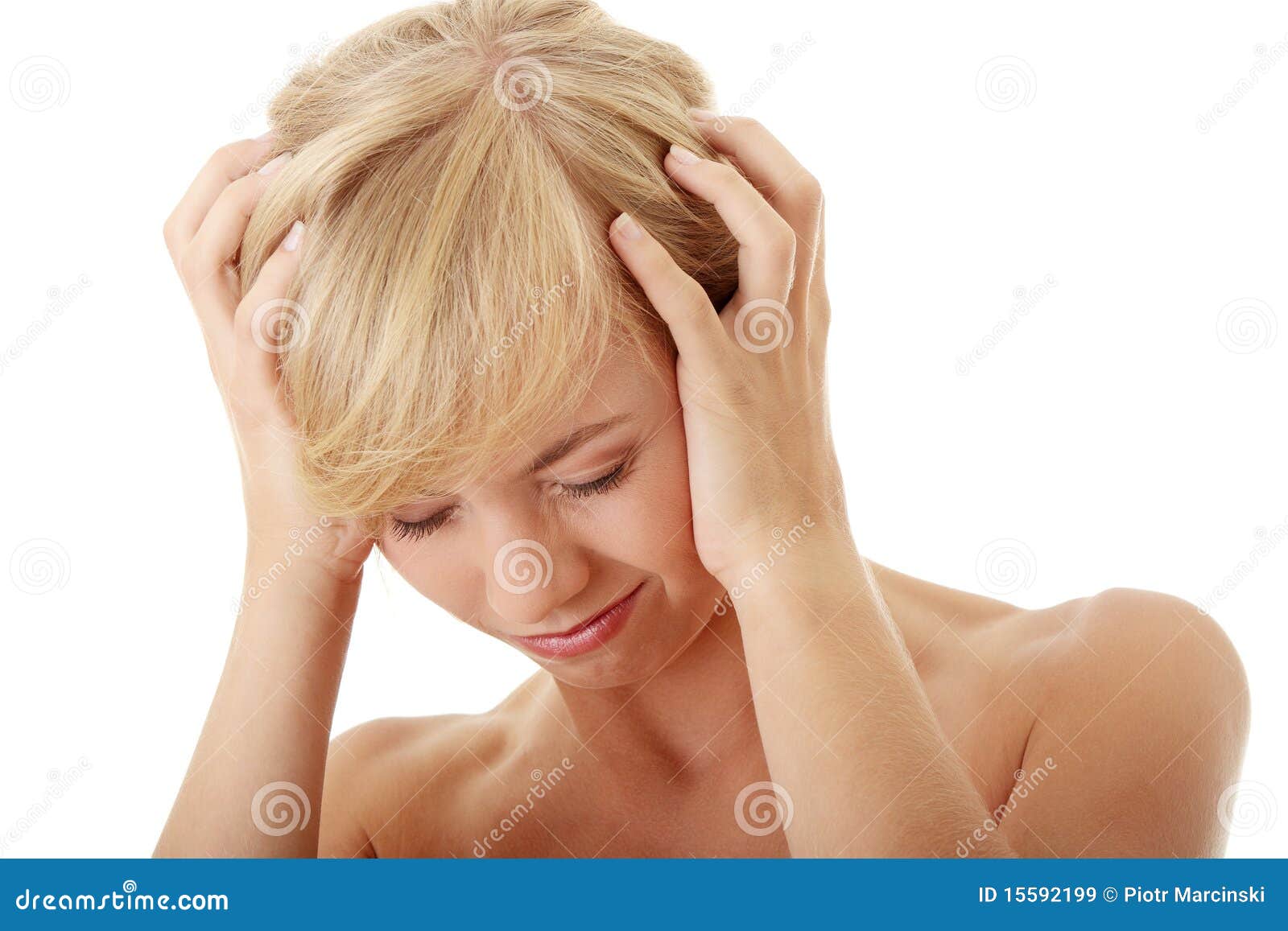 Woman with headache stock image. Image of ache, female - 15592199