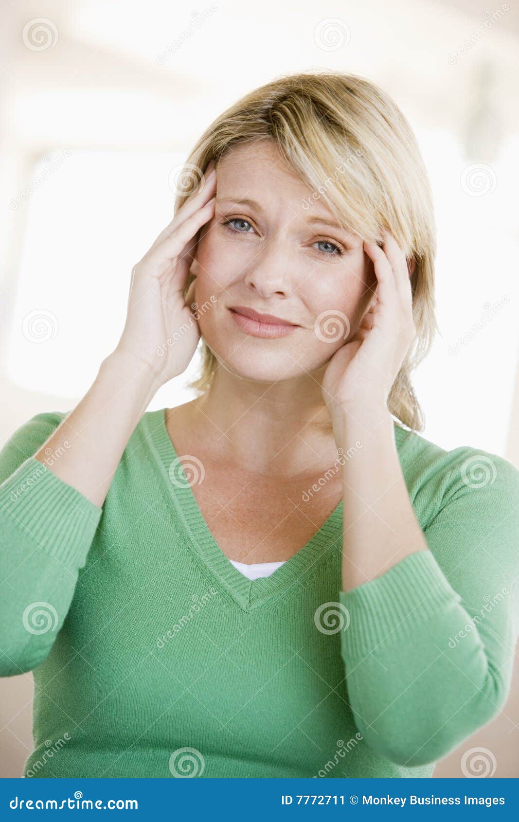 Woman with a Headache stock image. Image of migraine, adult - 7772711
