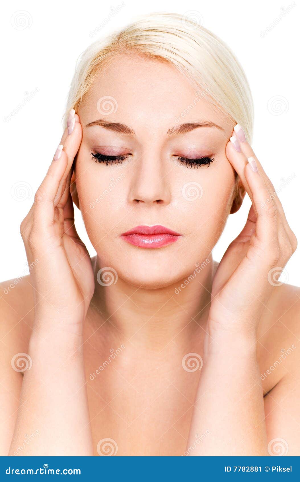 Woman with headache stock image. Image of attractive, adult - 7782881