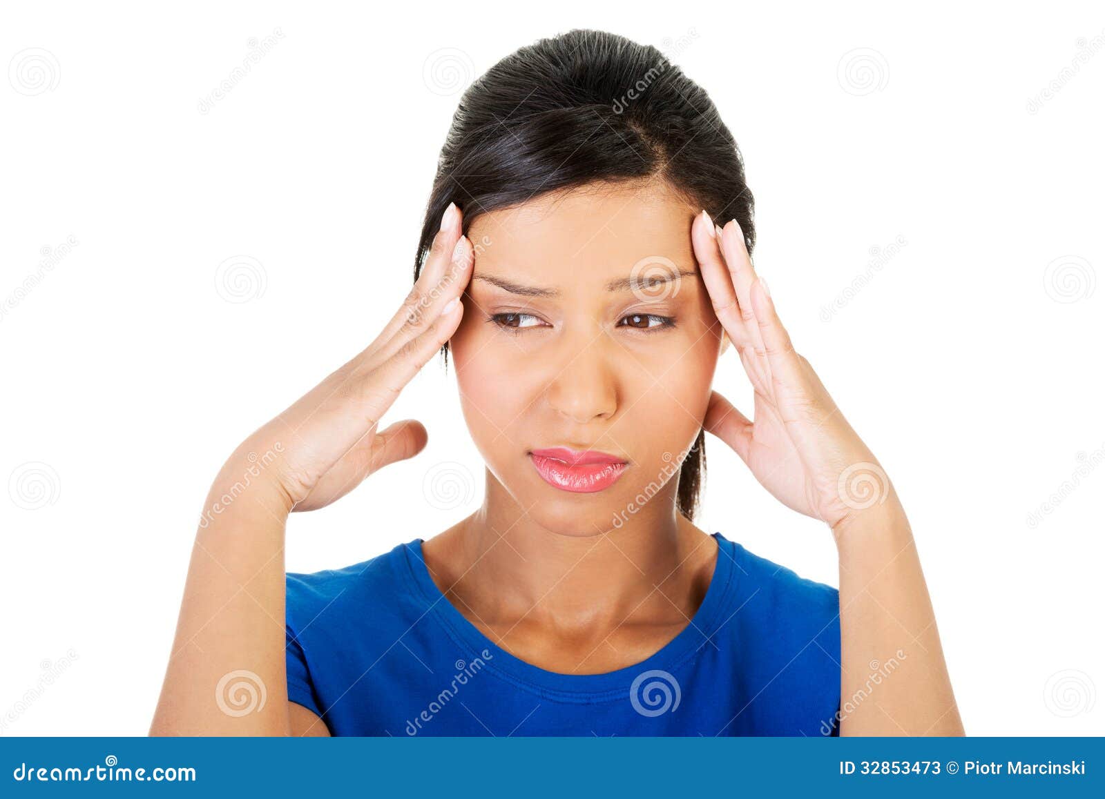 Woman with Headache or Problem Stock Image - Image of medical, face ...