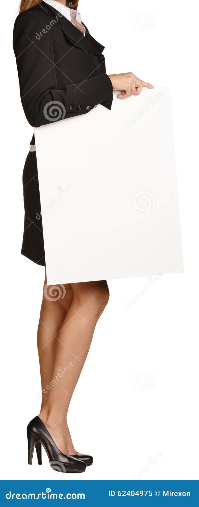 Woman Headless Holding A Blank White Board Stock Photography ...