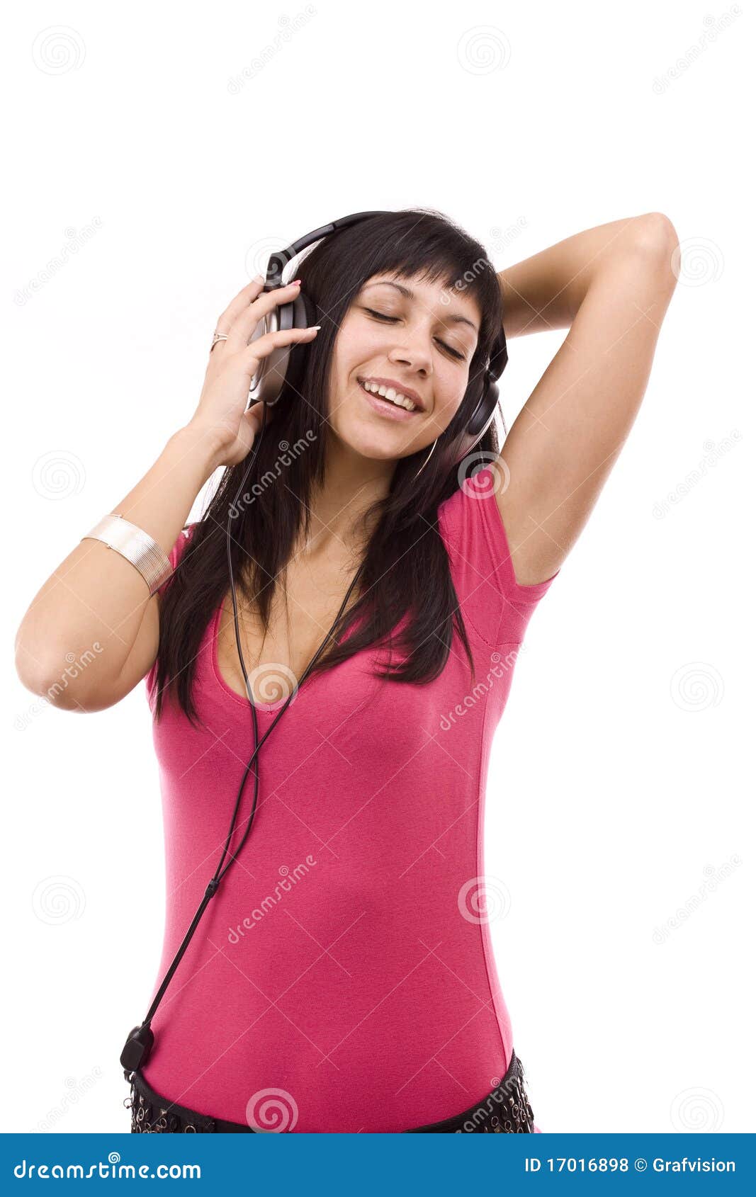 Woman with headphones stock photo. Image of healthy, beauty - 17016898