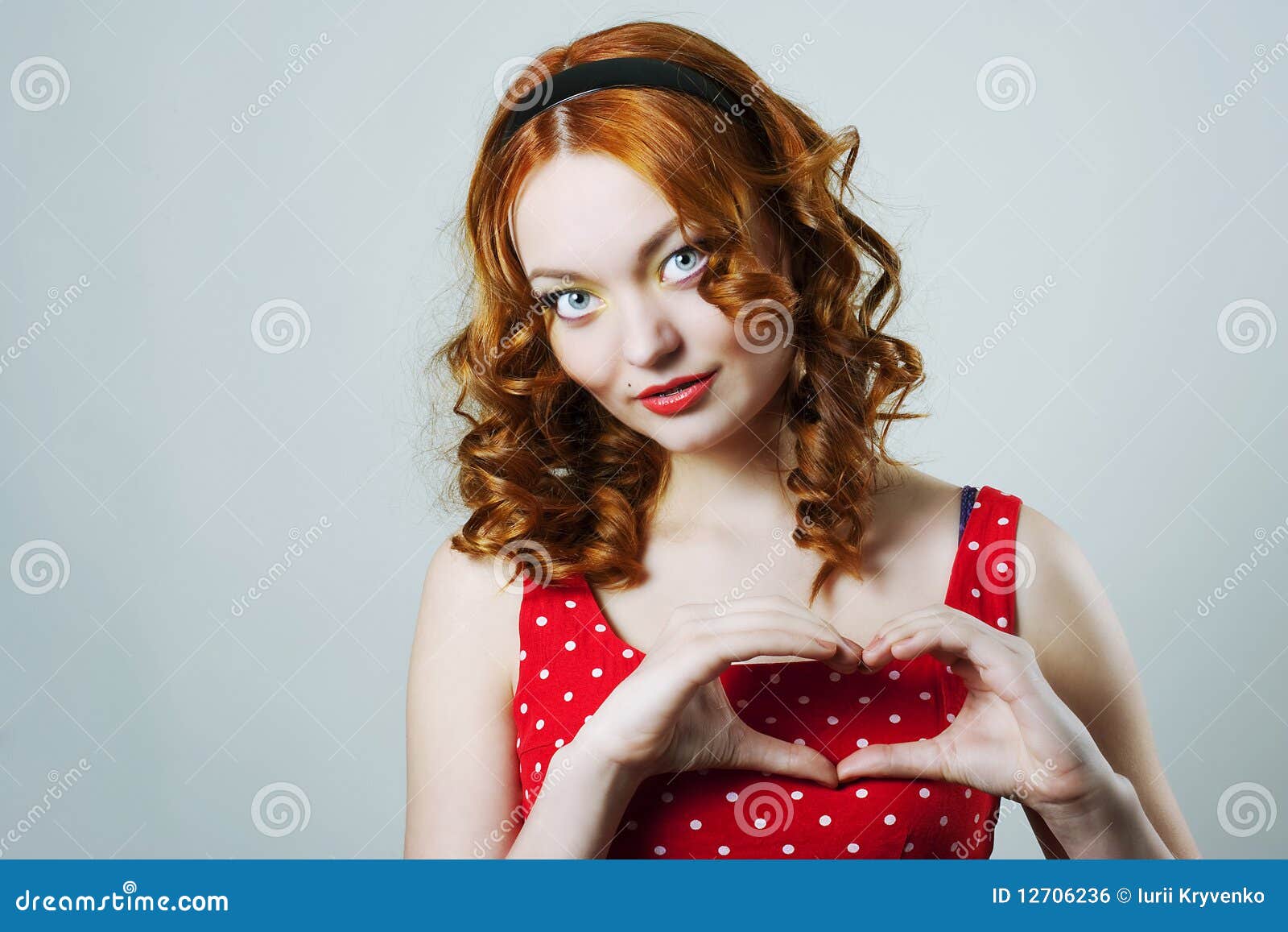 Woman with Heart Shaped Fingers Stock Photo - Image of happy, beautiful ...