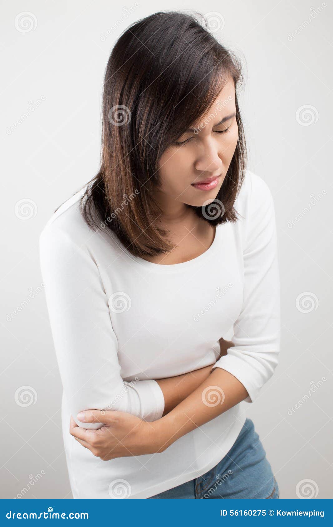 Woman heaving belly ache stock image. Image of medical - 56160275