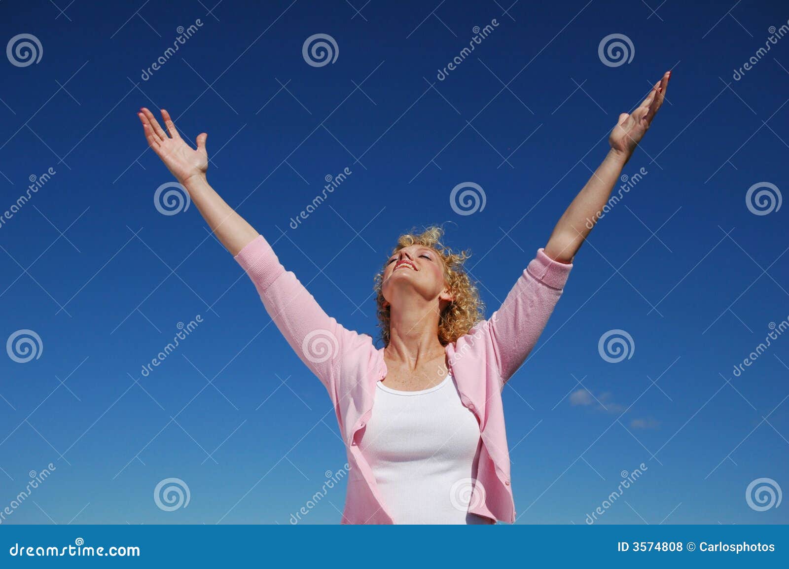 Woman with Her Arms Wide Open Stock Photo - Image of forgiveness ...
