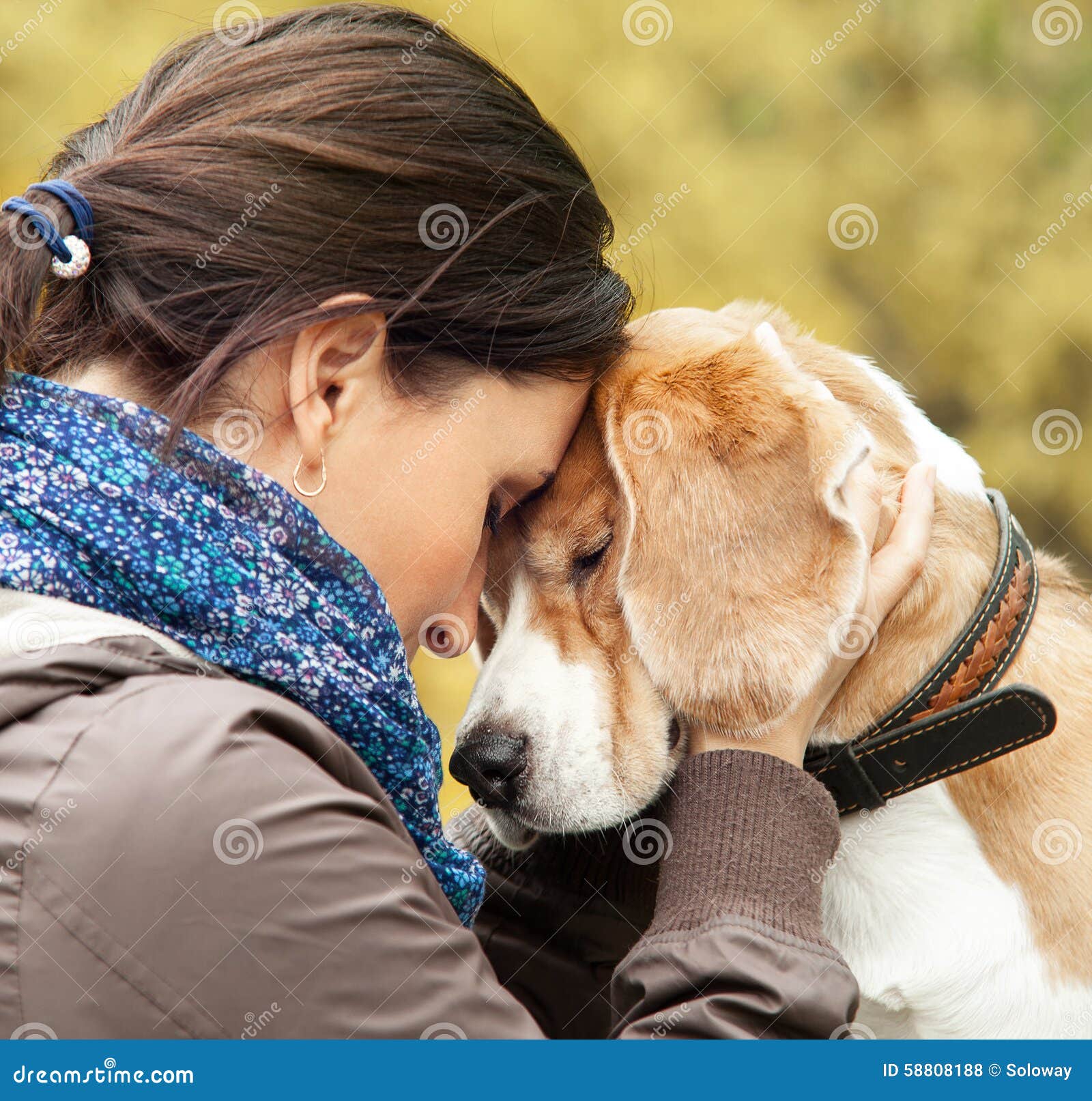 Woman with Her Dog Tender Scene Stock Photo - Image of kiss, happy ...