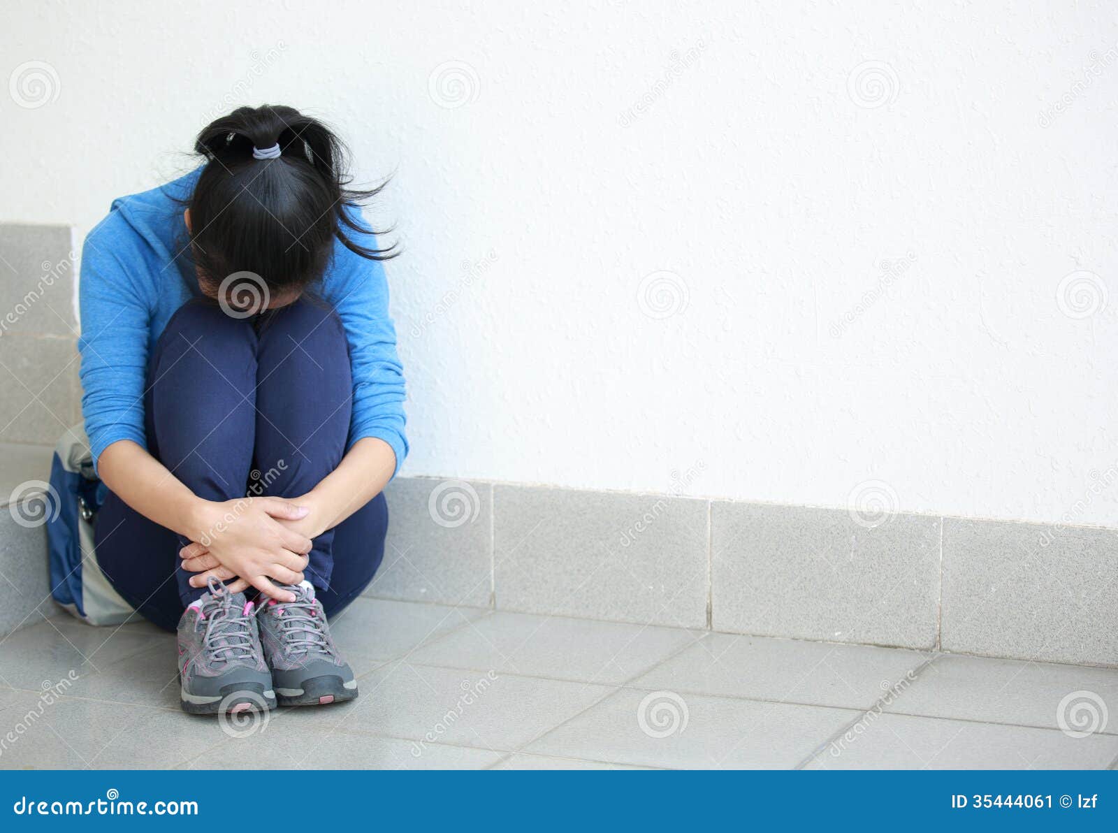 Woman hide in the corner stock image. Image of corner - 35444061