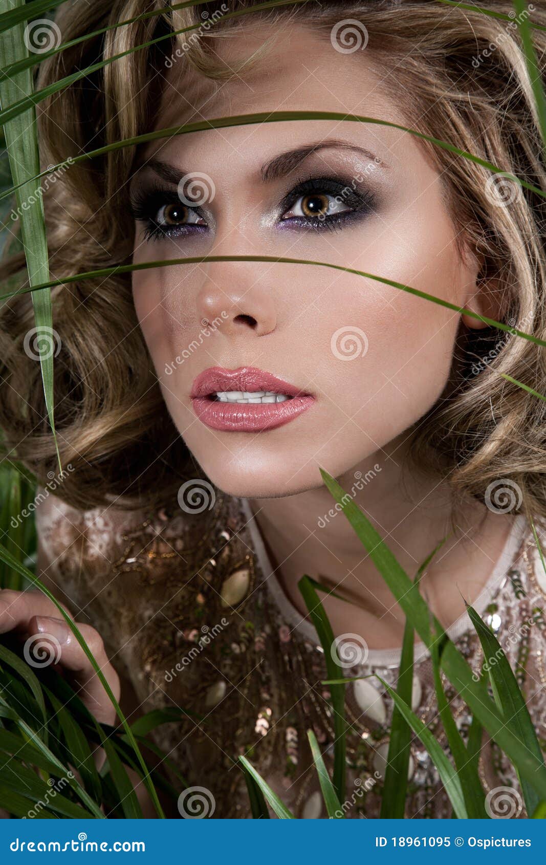 Woman hiding stock image. Image of beautiful, magnifying - 18961095