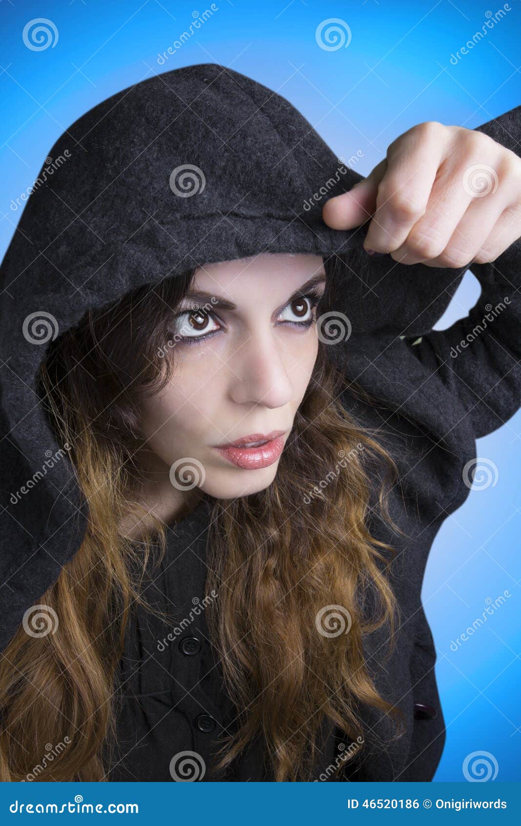 Woman hiding stock photo. Image of cape, human, fashion - 46520186