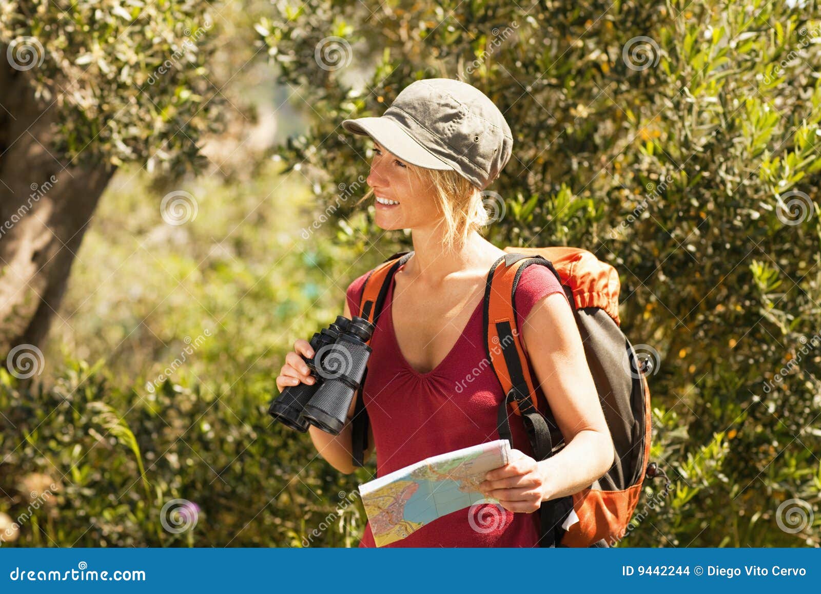 Woman hiking stock photo. Image of hiking, bird, activity - 9442244