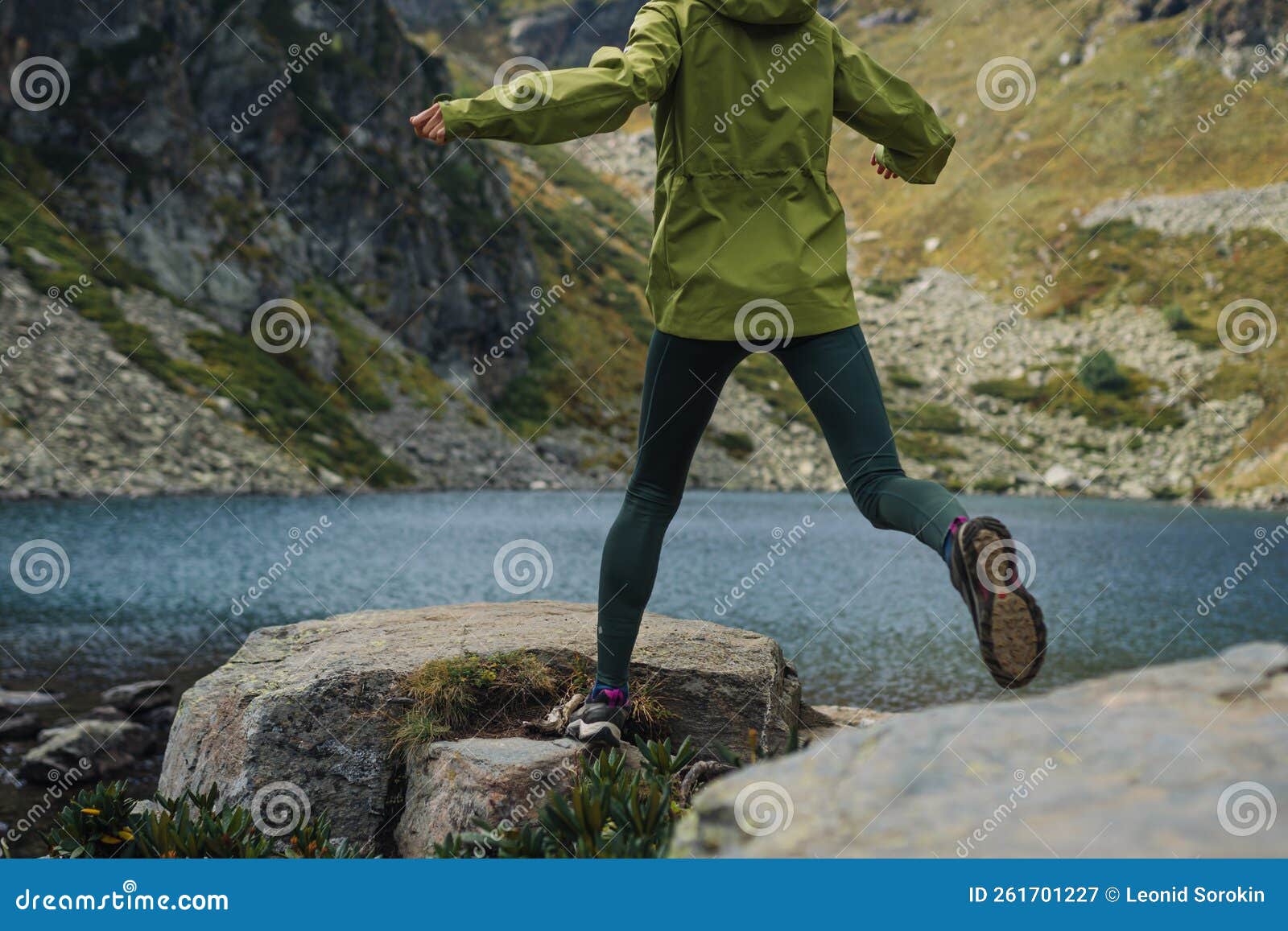 Woman in Hiking Exploring Mountain Stock Image - Image of rock, trip ...