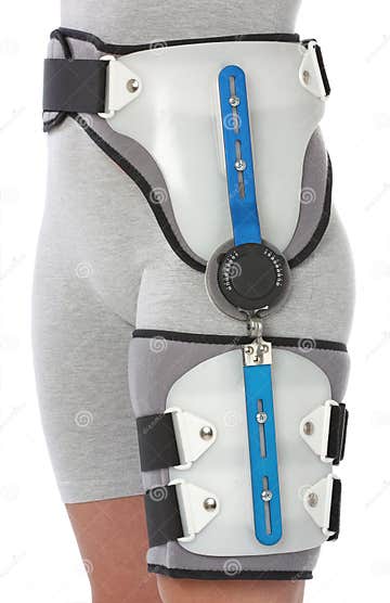 Woman with a hip splint stock image. Image of bone, neoprene - 11376013