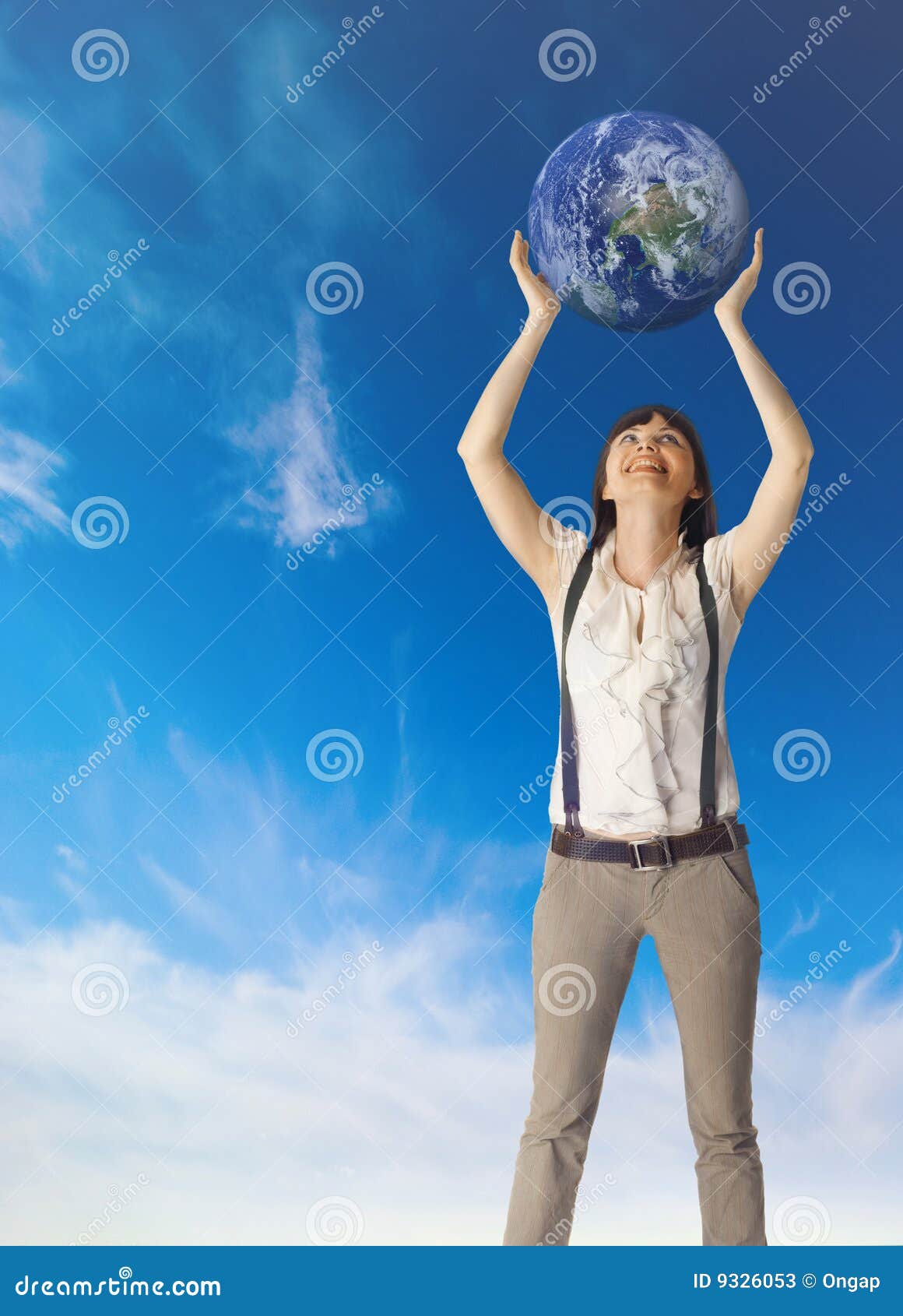 Woman hold earth stock image. Image of woman, people, female - 9326053