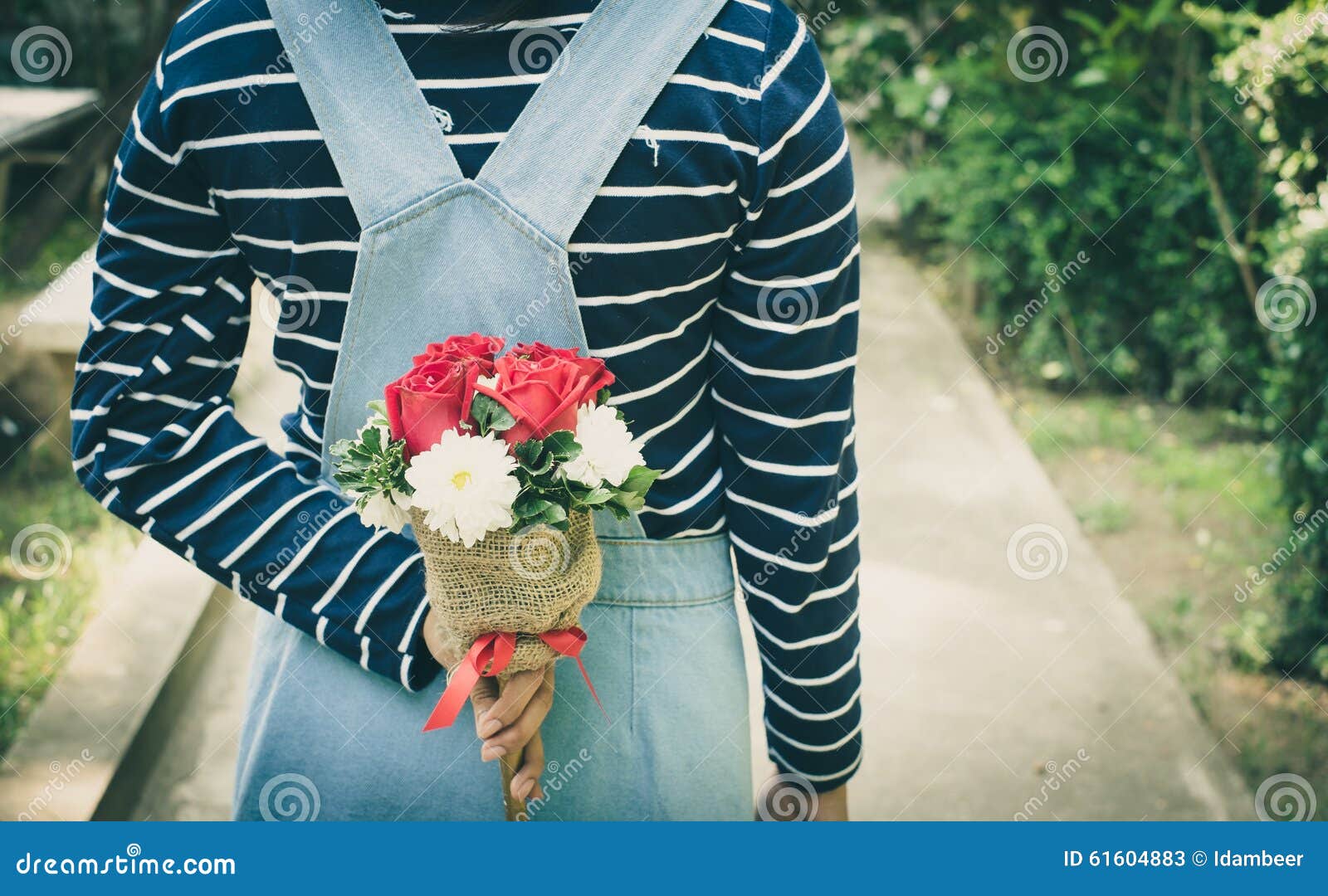 Woman Holding Beautiful Flower Stock Image - Image of green, flower ...