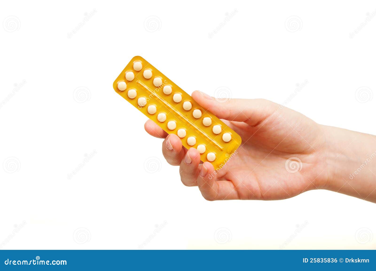 Woman Holding Birth Control Pills Stock Photo - Image of oestrogen ...