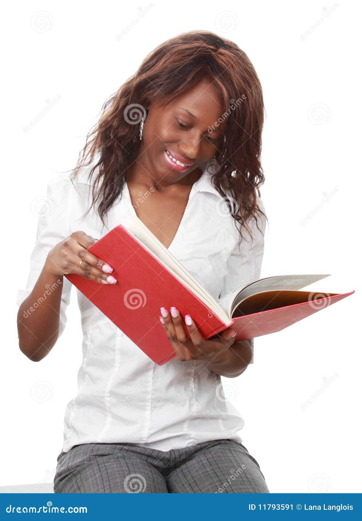 Woman holding a book stock image. Image of reading, african - 11793591