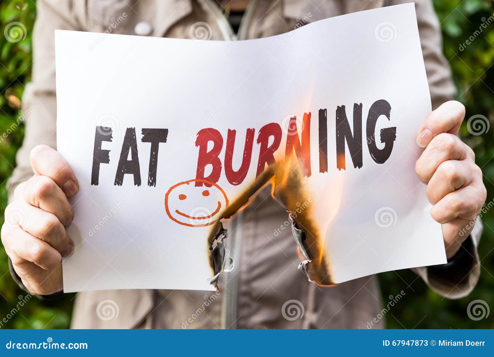 Woman is Holding a Burning Paper with Text Stock Image - Image of ...